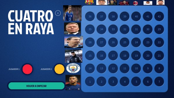 Juego cuatro en raya | Genially