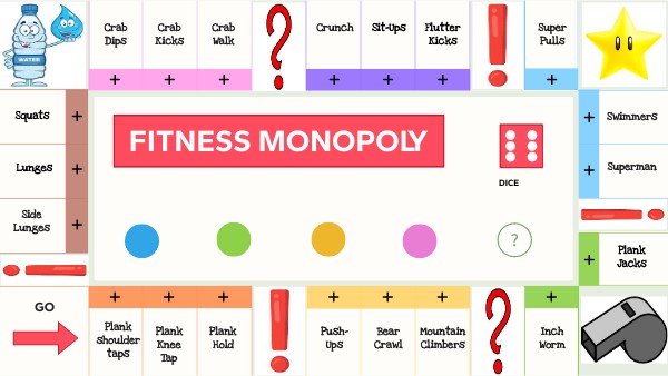 Fitness Monopoly Board Game | Genially