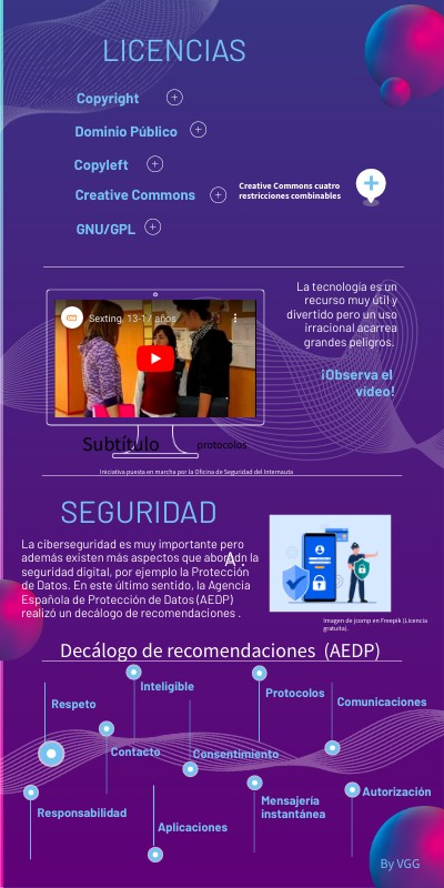 Infografia Licencias y seguridad | Genially