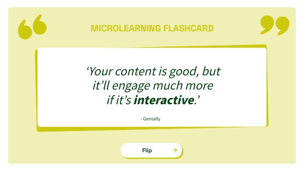 Microlearning flashcard | Genially