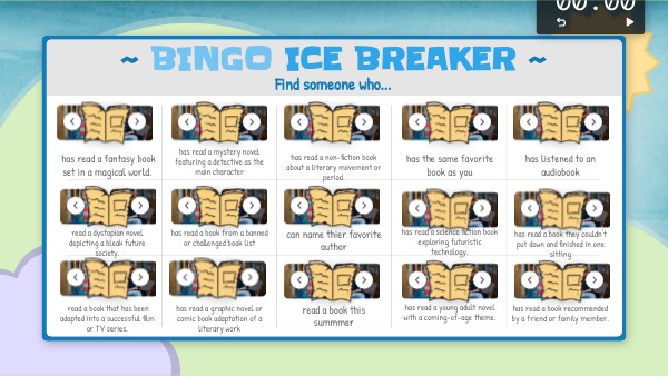 Bingo Icebreaker: Reading! | Genially
