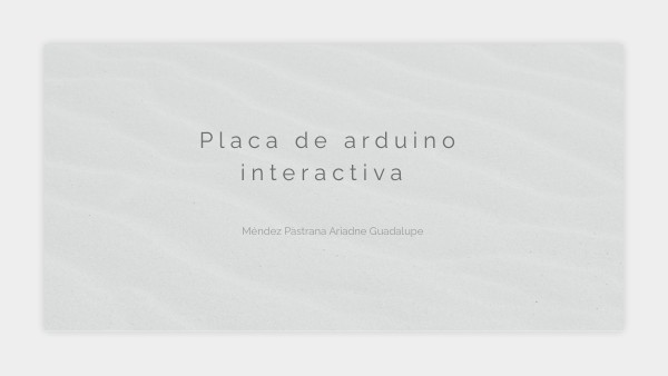 Placa de arduino interactiva | Genially