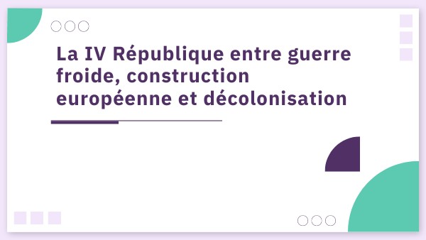 la IVème République | Genially