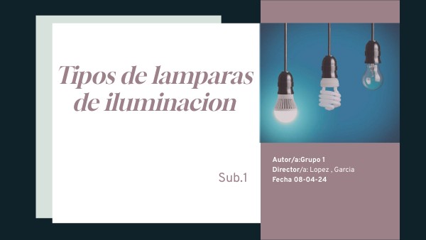 Tipos de lampara de iluminación | Genially