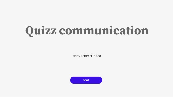 Quiz communication Harry Potter
