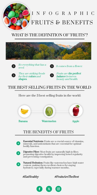 Infographic "Fruits & Benefits"