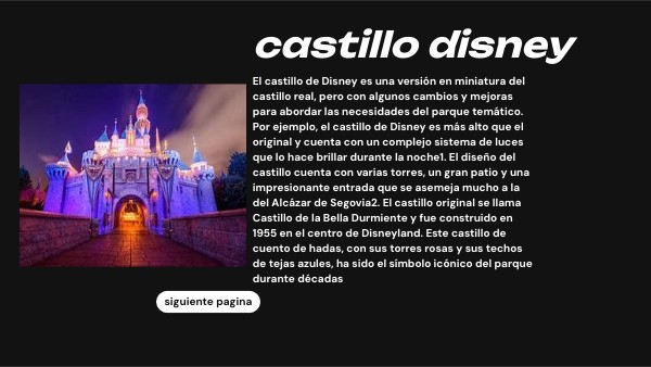 Castillo de disney | Genially