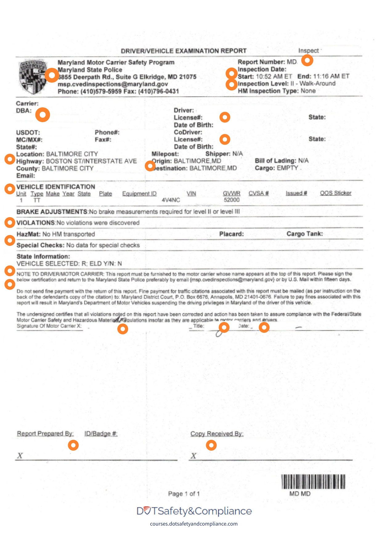 No violation Inspection