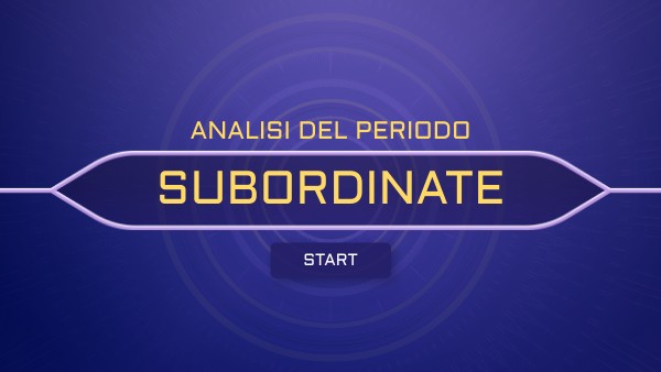 Quiz Milionario subordinate | Genially