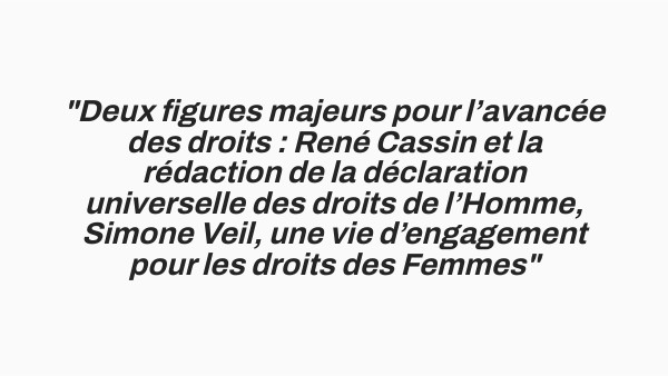 Simone Veil et René Cassin