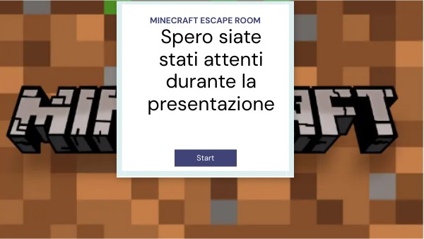Escape room minecraft