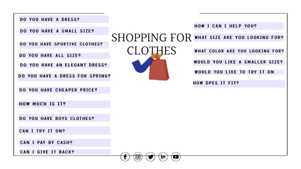 SHOPPING FOR CLOTHES