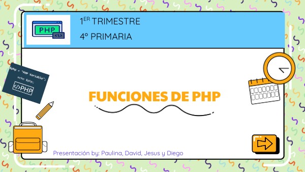 Presentación programa con PHP | Genially
