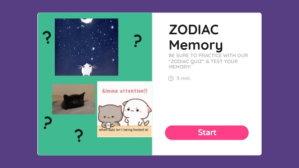 ZODIAC MEMORY GAME! | Genially