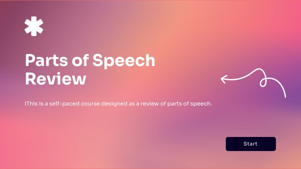 Parts of Speech Review Module