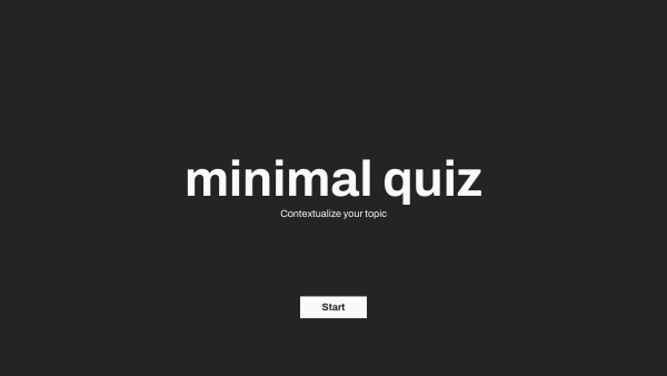 Minimal quiz