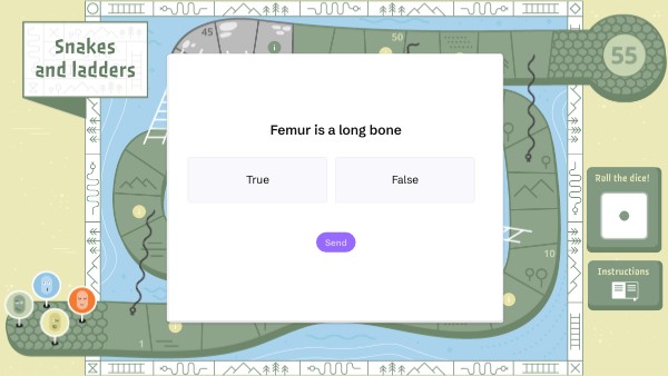 Snakes and Ladders Types of bones | Genially