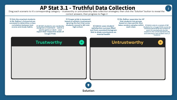 AP Statistics 3.1 Review Game
