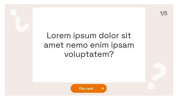 Flashcard quiz | Genially