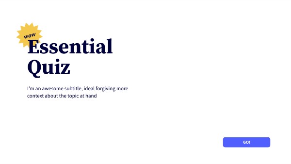 Quiz | Genially