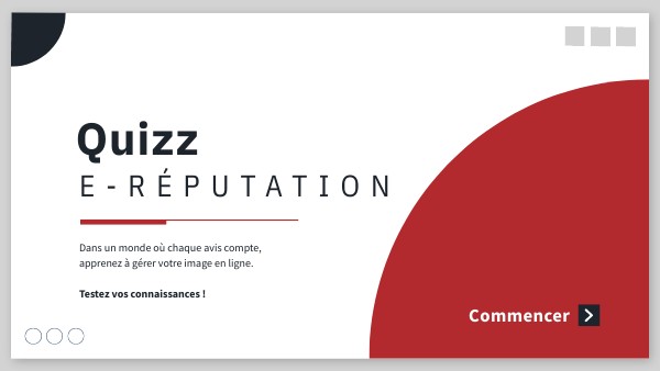 Quizz e-réputation | Genially