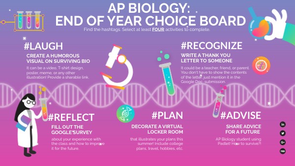 AP Biology: End of Year Choice Board
