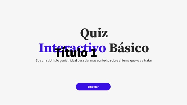 Quiz Interactivo básico